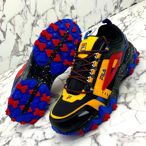 Fila | Shoes | Mens Fila Oakmont Tr Black Yellow Red Royal Blue ...